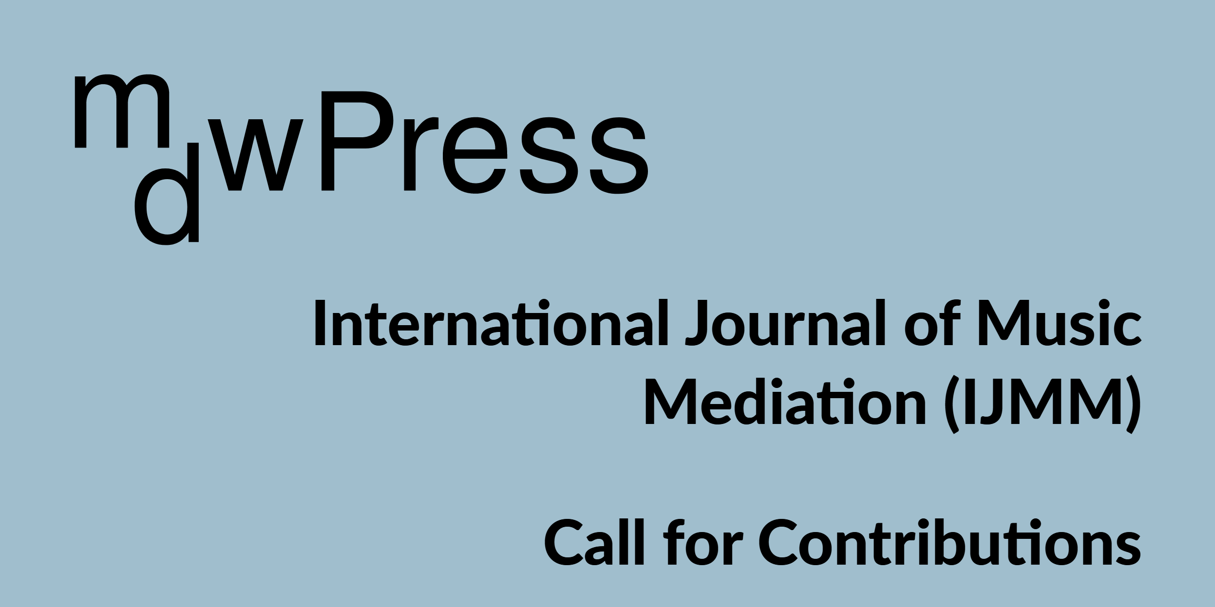 IJMM Call for Contributions – mdwPress